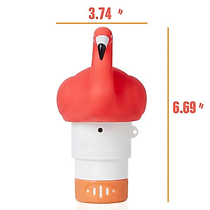 XY-WQ Flamingo Chlorine Floater for 1" Tab ONLY, Mini Floating Pool Chlorine Dispenser