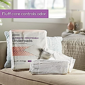 McKesson Maximum Breathable Underpads, Incontinence, Maximum Absorbency, 30 in x 36 in, 70 Count