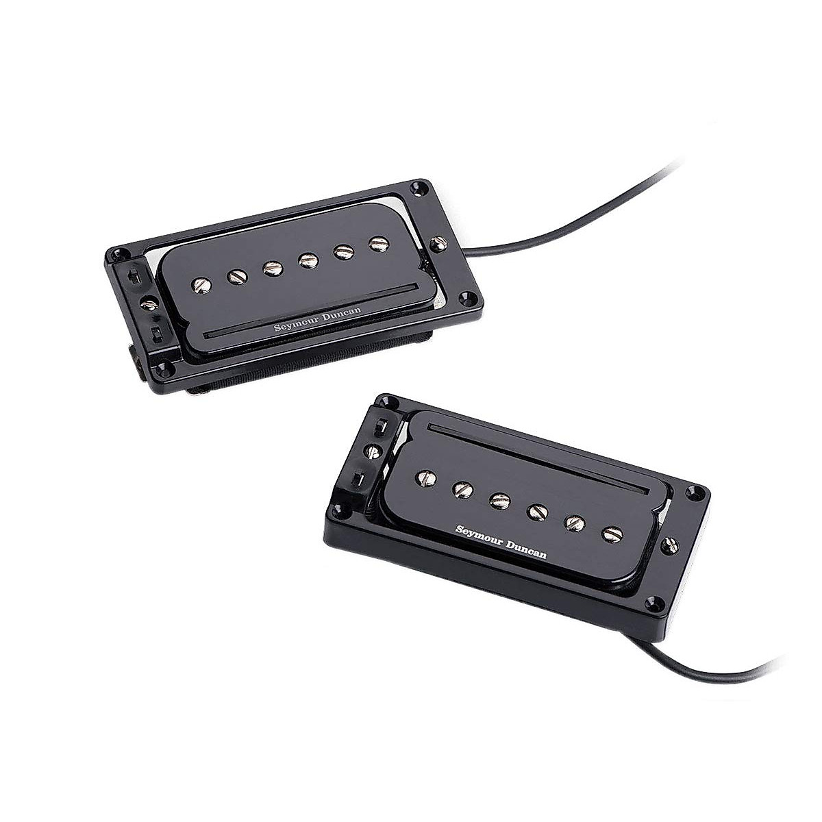 Seymour Duncan 11303-03-B2 P-Rails with Flat Triple Shot Set (Flat Top) - Black