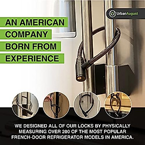 Urban August Original Fridge Lock: Multi - Functional Cable Keyed Lock, for French-Door Refrigerators and Cabinets (Small White, 6 Pack Keyed Alike)