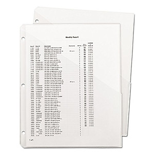 Smead Organized Up Poly Translucent Slash File Jacket, Three-Hole Punched, Letter Size, Clear, 5 per Pack (89506)