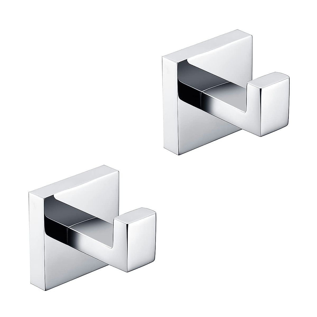 Miyili Bath Towel Hook SUS 304 Stainless Steel Coat/Robe Clothes Hook for Kitchen Garage Wall Mounted Polished Finish(2 Pack), B06C2