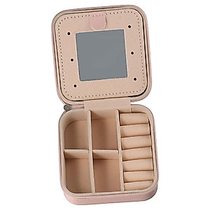 hobbyme Gifts for Women Teen Girls -Small Initial Jewelry Case Jewelry Organizer,Jewelry Box Birthday Gifts for Girl Women Mom