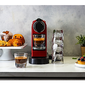 KooK Cortado Glass Set, Double Shot Glasses, For Drinking Espresso, Whiskey Bourbon, Scotch, and juices. Small Liquor Cups, Clear Glassware, Dishwasher Safe, 4 oz, Set of 6