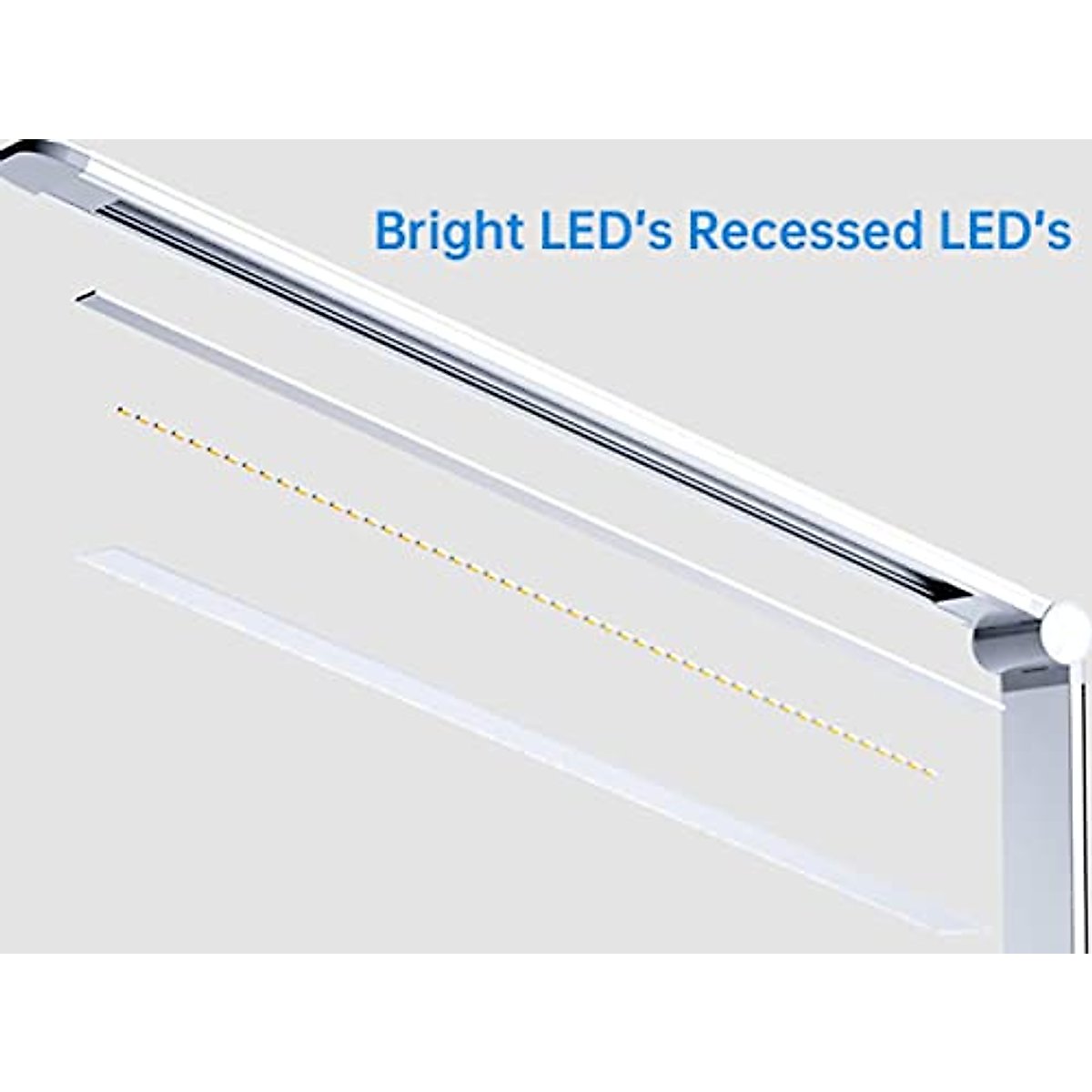 Ambertronix Rechargeable Cordless LED Desk Lamp, 5 Brightness & 5 Lighting Modes, USB Charging Port, Portable, Dimmable, Touch Control, Auto Timer (White)