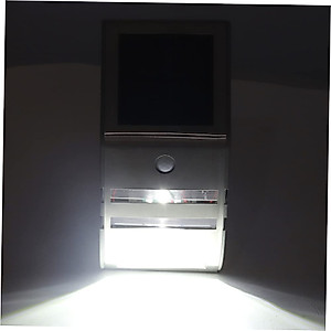 Kopokd Solar Lamp PIR Human Body Induction High Sensitivity White Light 40LM Stainless Steel Solar Light