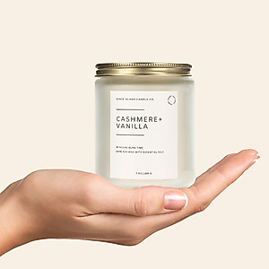 SENSE ISLAND Cashmere Vanilla Scented Candle for Home Scented 50+ Hrs Highly Scented Creamy Vanilla | 100% Natural Soy Candle Gifts for Women Highly Scented House Warming Gifts