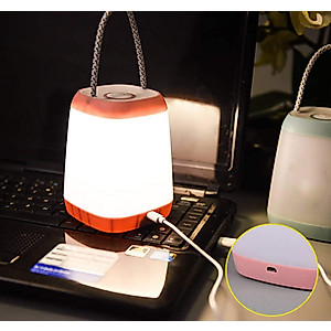 Hathdia Night Light for Kids, USB Rechargeable Nursery Lamp Portable Camping Lantern with 3 Light Modes for Camping,Emergency,Bedroom,Indoor and Outdoor(Pink, 1 Pack)