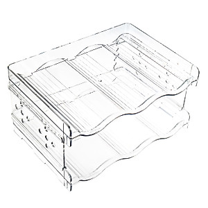 Nova Nest Water Bottle Organizer and Wine Rack, Maximize Space and Efficiency, Clear Plastic, Sturdy Design, Fits 32 oz Bottles, Ideal for Fridge, Cabinet, and Pantry, Stackable - 6 Bottles