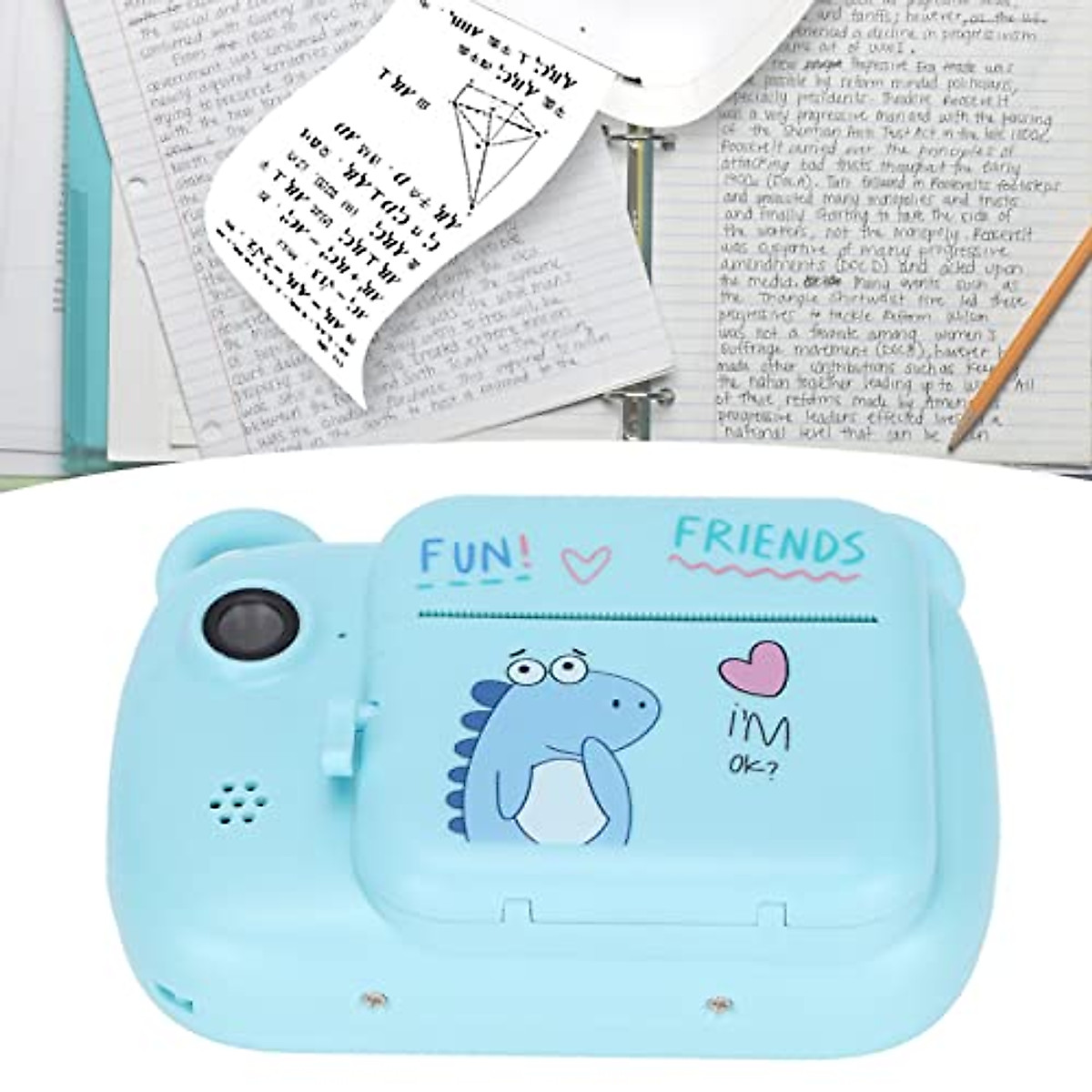 Vifemify Camera 32GB Balck and White 1080P HD Rechargeable 16 Frames Convenient Camara Instantanea for Home Travel