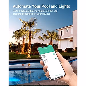 DEWENWILS Pool Timer, WiFi Pool Pump Timer, Heavy Duty 40A 120-277 VAC 2HP Wireless Controller Timer for Pool, Water Heater, Works with Alexa, Google Assistant, Smart Life, ETL Listed