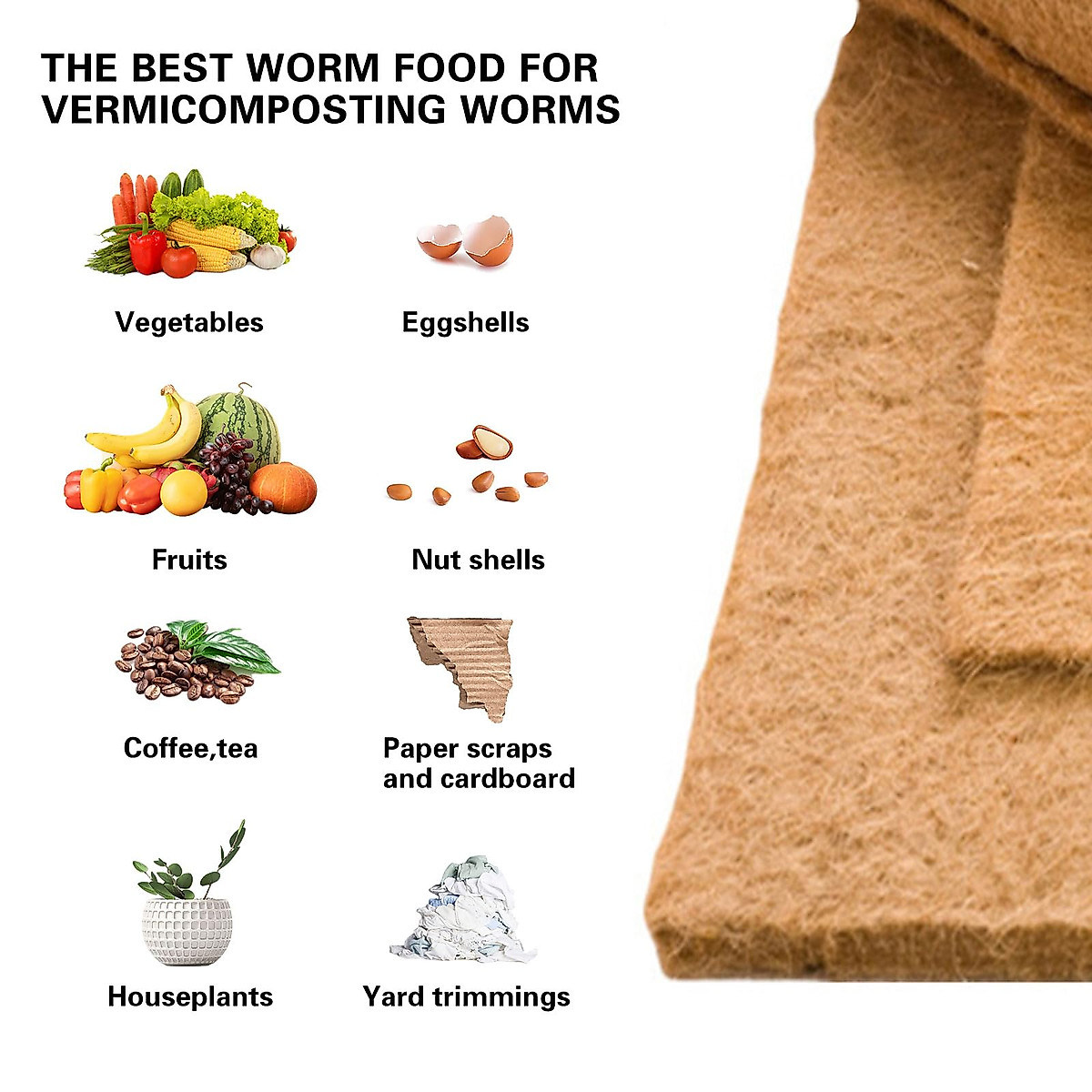 4Pcs Worm Bin Blankets, Bio-Degradable Jute Fibre Worm Compost Bin, Worm Farm, Worm Composter Keep Worm Dark Warm, Used for Garden Farm Compost