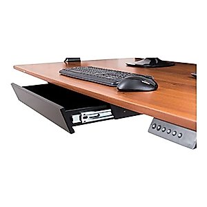 Stand Up Desk Store Add-On Office Sliding Under-Desk Drawer Storage Organizer for Standing Desks (Black)