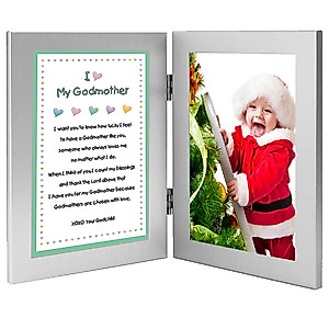 Poetry Gifts Baptism, Birthday or Christmas for Godmother, Add Godchild 4x6 Inch Photo