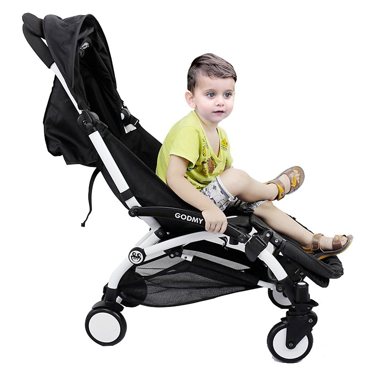 bluesa Stroller Footrest Extended Seat Board for Stroller, Adjustable Pram Feet Extension Footrest, Detachable Infant Pram Footboard, Portable Lightweight Seat Extension Board Foot Drag
