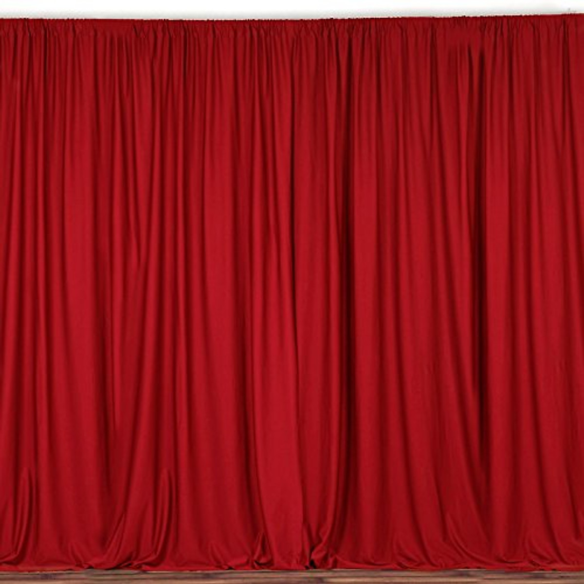 BalsaCircle 10 ft x 10 ft Red Polyester Photography Backdrop Drapes Curtains Panels - Wedding Decorations Home Party Reception Supplies