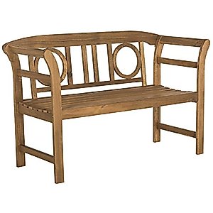 SAFAVIEH PAT6743A Outdoor Collection Moorpark 2 Seat Bench