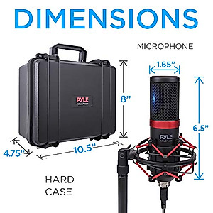 Pyle USB Microphone Podcast Recording Kit - Audio Cardioid Condenser Mic w/Shock Mount Stand & Pop Filter, for Gaming PS4, Streaming, Podcasting, Studio, YouTube, Works w/Windows PC Mac PDMIKT200