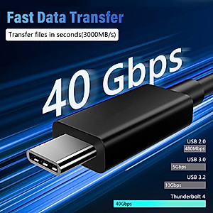 ACASIS 40Gbps M.2 NVMe SSD Enclosure, Upgraded Sturdy 8TB USB-C Aluminum External Hard Drive Enclosure with thunderbolt 4 cable 6.6ft/2m