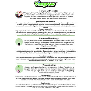 Viagrow VSSP100 Super, 100 Organic Plugs Seed, 100-Pack, Plant Starters