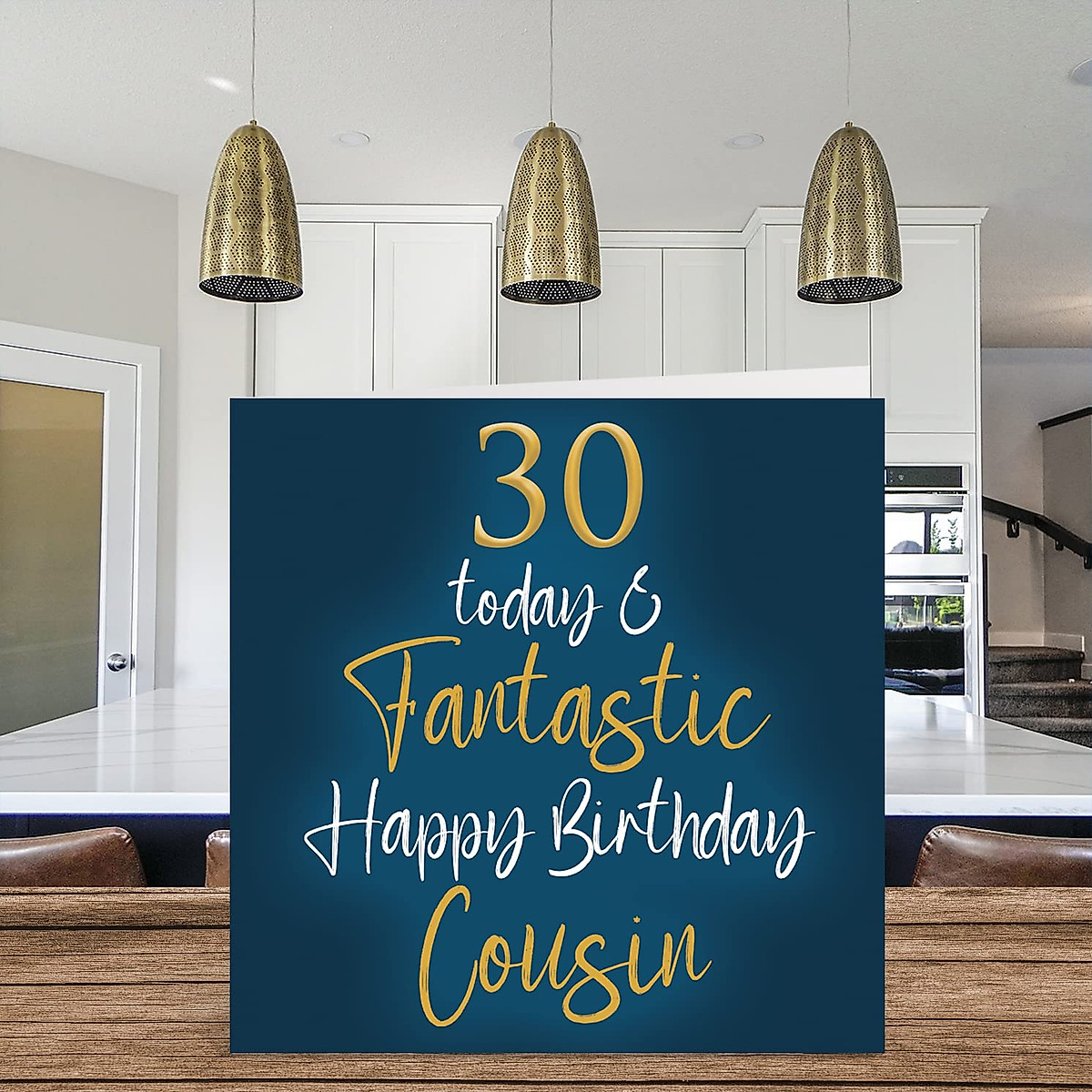 Stuff4 Fantastic 30th Birthday Cards for Cousin - 30 Today & Fantastic - Happy Birthday Card for Cousin from Relative, Cousin Birthday Gifts, 5.7 x 5.7 Inch Birthday Greeting Cards Gift for Cousin