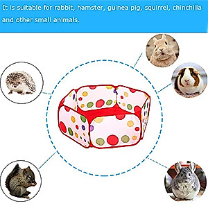 Tfwadmx Small Animals Cage Tent Hamster Foldable Exercise Playpen, Indoor/Outdoor Open Portable Fence with Seesaw for Rat Guinea Pig Rabbits Hamsters Chinchillas Gerbil Hedgehog