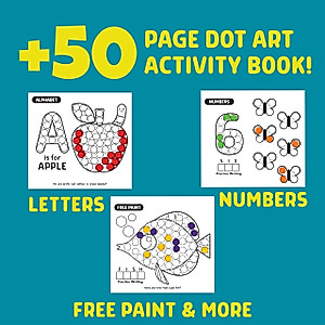 Chuckle & Roar - Dot Art Activity Kit - Mess free washable markers for preschoolers - Activity coloring book for kids ages 3 and up - Arts and crafts kit from Buffalo Games