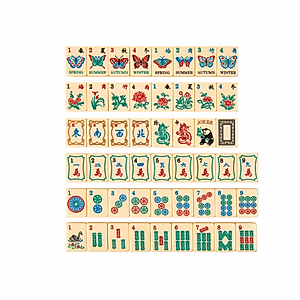 Linda Li New! - American Mahjong Set The Artisan Collection: Butterfly Series – in Blue Nautical Soft Bag
