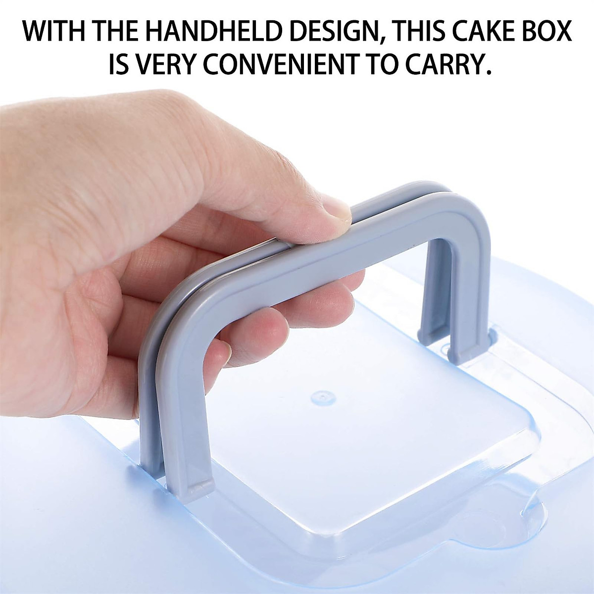 UracoN Round Carrier Plastic Cake Keeper, With Lid And Handle Cake Transport Container Plastic Cake Keeper With Lid Cake Decorating Kit (blue)