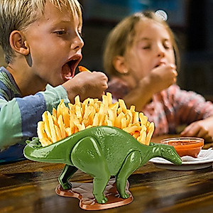 Funwares Original Nachosaurus Snack and Dip Set, Dinosaur Nacho Holder
