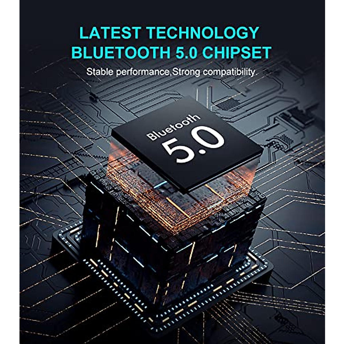 Acnob Ear Buds Wireless Bluetooth Earbuds 5.0 IPX6 Waterproof 32 Hours Playtime Headphones with Wireless Charging Case & Built in Mic TWS HiFi Bass Stereo Earphones for iPhone & Android,White