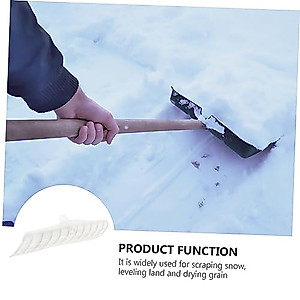 SUPVOX Snow Scraper Snow Remover for Driveway auto Snow Brush Winter Brush for car Snow Removal Brush extendable Snow Brush Manual Snow Pusher Snow Device The roof Plastic White