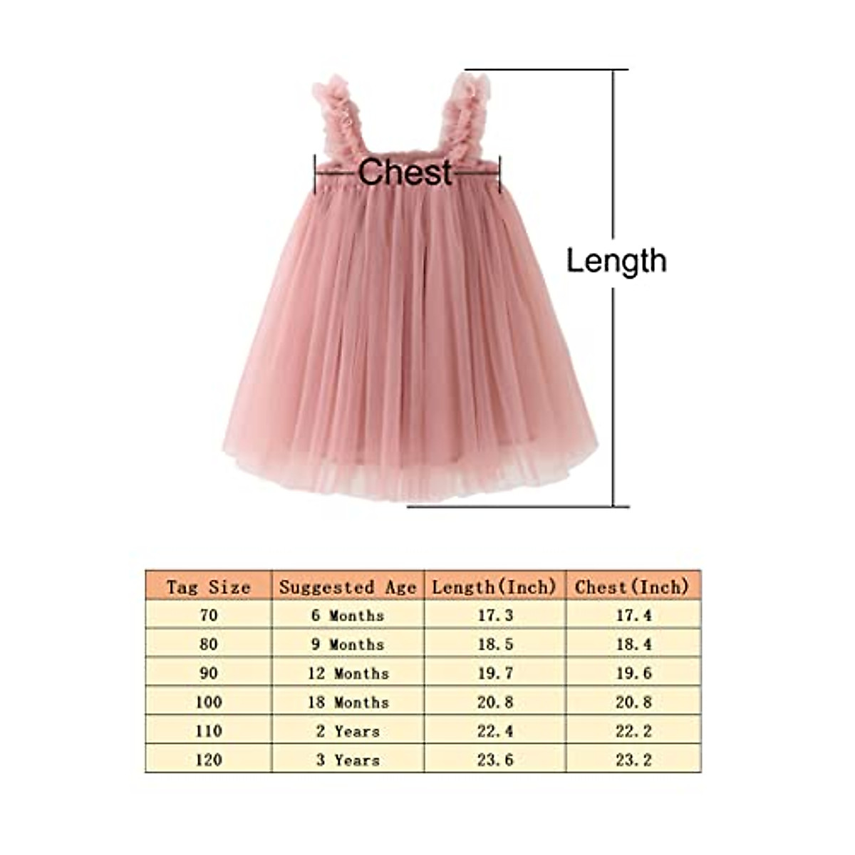 BGFKS Layered Tulle Tutu Dress for Toddler Girls,Baby Girl Rainbow Tutu Princess Skirt Set with Flower Headband.(Dusty Rose,3T)