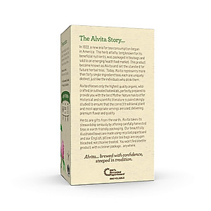 Alvita Organic Red Clover Herbal Tea - Made with Premium Quality Organic Red Clover Blossoms, with Dried Sweet Grass Flavor, 24 Tea Bags