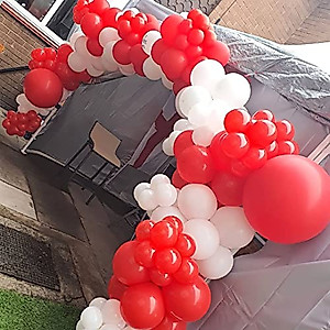 Christmas Balloon Garland Arch kit, 127PCS Red White Balloons Merry Christmas Party Balloons for Christmas Birthday Wedding New Year Party Supplies