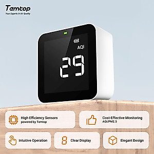 Temtop Indoor Air Quality Meters PM2.5 AQI Air Quality Monitor Home Air Testing Kit, P10