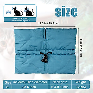 Cat Recovery Collar, Soft Adjustable Cat Cone Collar Breathable Cat Neck Protector Elizabethan Collar Lightweight Waterproof Kitten Cone Alternative for Puppies Pets, Stop Licking (S, Blue)