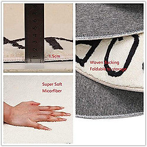 HiiARug ABC Large Area Rug for Nursery Soft Kids Play Mat Round Educational Alphabet Floor Area Rugs Non-Slip for Children Toddlers Nursery Bedroom Living Room