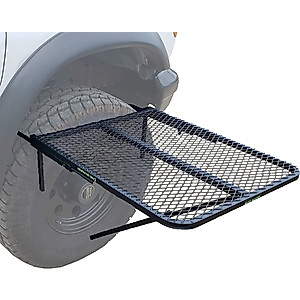 Tire Table Camping Table, Standard (29" x 23" x 1.5"), Black (Aluminum) and Flame King YSN5LB 5 Pound Propane Tank Cylinder, Great for Portable Grills, Fire Pits, Heaters and Overlanding, White