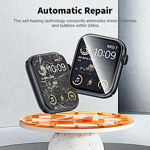 LK 6 Pack Apple Watch Screen Protector 44mm SE (2023) Series 6/5/4 [Flexible TPU Not Glass] Self-Healing, Max Coverage, Bubble Free, HD Clear Screen Protector for iWatch 44mm, Anti-Scratch