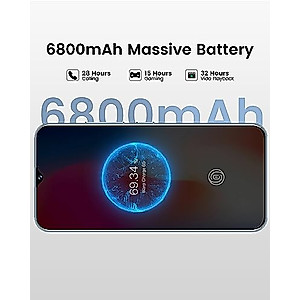 VIQEE M13Pro Unlocked Cell Phone, 6.7" HD Screen Unlocked Phones, 6+256GB Dual SIM Android 13 Smartphone with 256G Memory Card, Fingerprint Lock & Face ID, Long Battery Life (Blue)