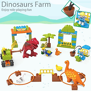 Anpcso Kids Toys for 2 3 4 5 6 7+ Year Old Boys Toddlers Classic Brick Set, Dinosaurs, Car, Figures, Build, Learn and Play, Educational Interactive Creative DIY Toy Compatible with All Major Brands
