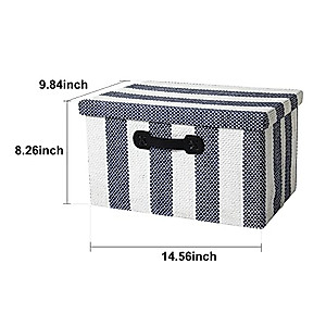 UNILPWAY Houndstooth Black and White,Storage Bins,Foldable Storage Box Organizer With Handle For Home, Closet (14.96 inch *13.38 inch *6.3 inch)…