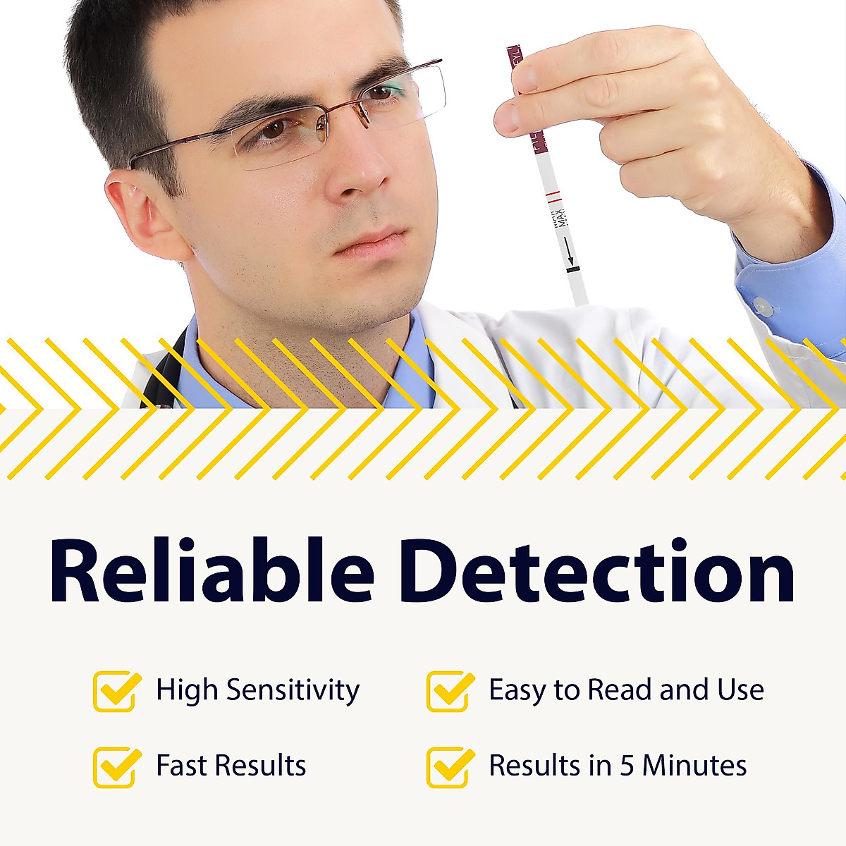 SafeStrip - Fentanyl Test SafeStrip - Fentanyl Test Strips, Quick, Reliable & Easy-to-Use Drug Test Kit for Home Medical Testing on Pills, Powder, Urine & Residue, 100-Pack Test Strips with Scoop