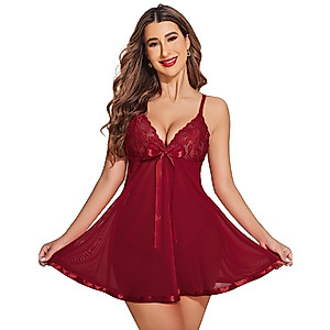 Avidlove Sexy Lingerie for Women Babydoll Sleepwear Strap Chemise Nightwear Sleepwear