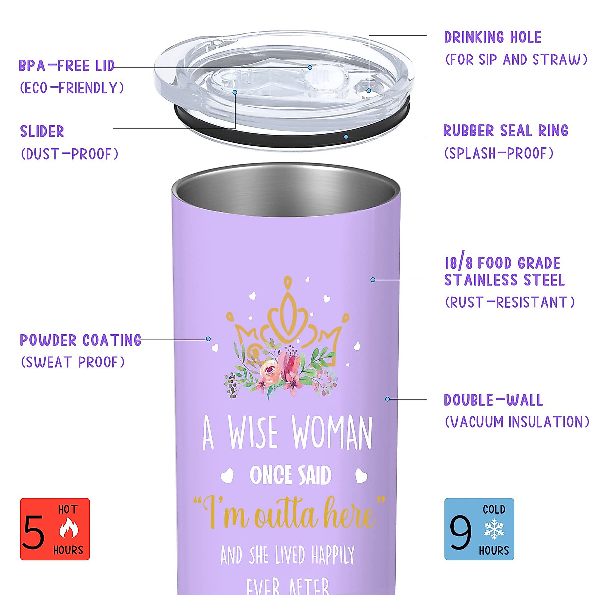 Retirement Gifts for Women, Happy Retirement Tumbler Best Retirement Gifts Ideas for Coworker, Teacher, Nurse,Doctor, Mom, Boss,Female Friend, Grandma, Retirees, Funny Ladies Retired Cup Gifts for Her