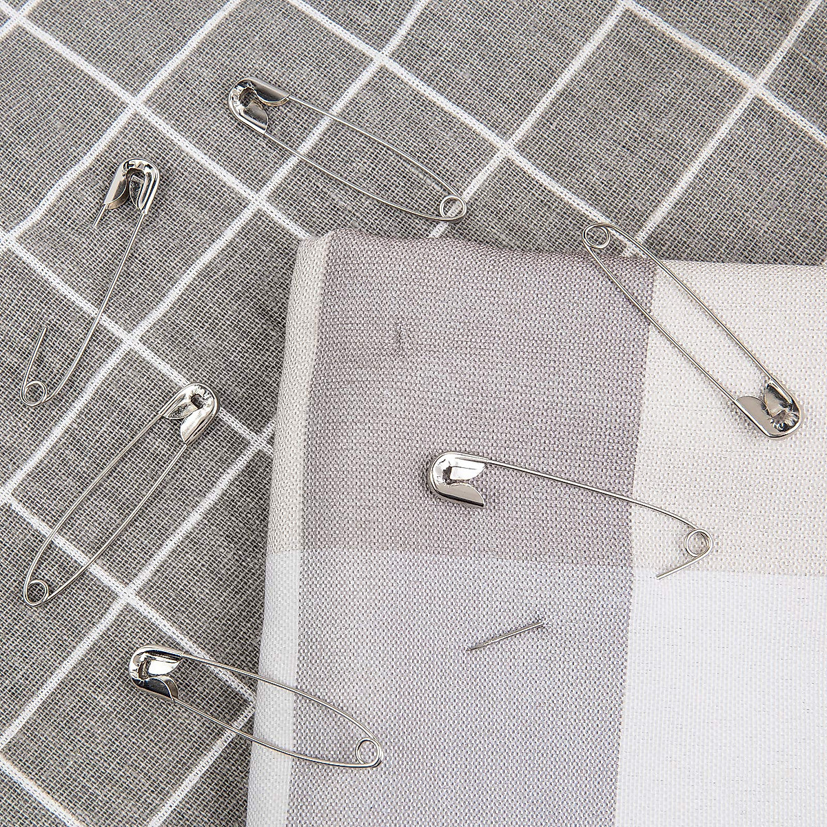 A+DAY Large Safety Pins 2.2 Inch (56mm), Size 4, 80-Count, Nickel Finish