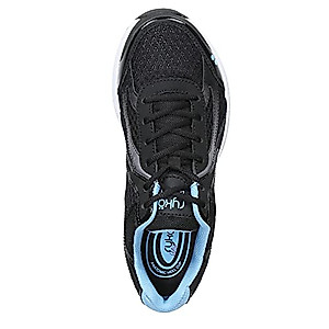 Ryka Women's Dash 3 Athletic Shoe, Black/Meteorite/nc Blue, 8.5 M US