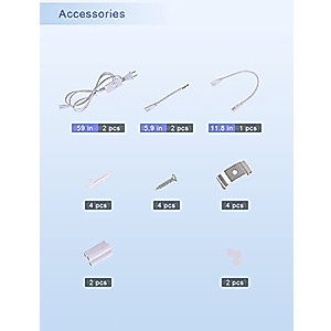 PARNOARCK Led Shop Light, Led Garage Light,2FT 20W T8 6000K Daylight 2600LM Linkable Clear Cover Integrated V-Shape,for Shop Warehouse Workbench Home Under Cabinet