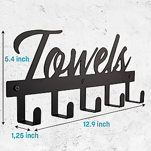 Aesthetic Bathroom Towel Rack for Wall Mount – Space Saving and Easy to Install Towel Holder Hooks - The Perfect Addition to Your Bathroom Decor